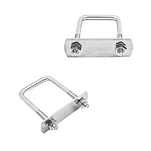 AGOOBO 10 Pack Square U Bolts, 304 Stainless Steel Tie Down U Bolt, Boat Trailer U Bolt (M6, W 1-3/8 x L 2-3/4 inch)