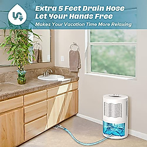 Gocheer Upgraded Dehumidifier for Home Basement, Up to 800 Sq.ft (8000 Cubic Feet) Dehumidifiers for Bedroom Bathroom Small Quiet Portable Air Dehumidifiers with 2000ml(68oz) Water Tank