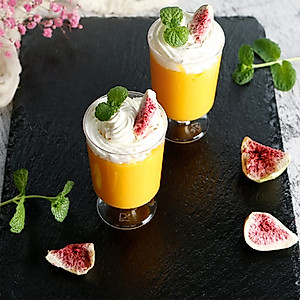 Qixivcom 100ml Tall Mousse Cup 3oz Mini Dessert Cup Round Clear Plastic Parfait Bowl Appetizer Cup, Party Dessert Cold Drink Cup, Clear Wine Glass Afternoon Tea Snack Cup, Party Cup (50 Pack)