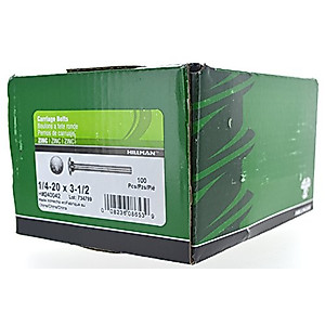 Hillman 240042 1/4-20X3-1/2 CARR Bolt, 1/4 x 3-1/2-Inch