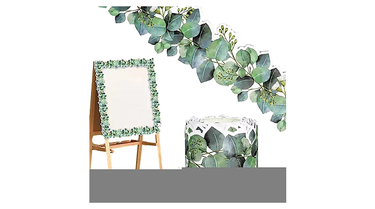 Eucalyptus Border Bulletin Board Decor - 49ft Classroom Wall Borders