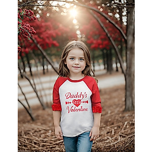 Valentines Tees Baby Boys T-Shirt Mommy's Little Valentine Print 3/4 Long Sleeve Valentines Toddler Tops Grey