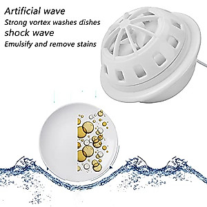 Dishwasher, Portable Dishwasher USB‑Powered with Suction Cup for Kitchen for Restaurant(white)