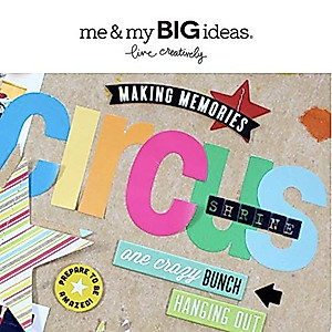me & my BIG ideas mambiChips Chipboard Stickers - Scrapbooking Supplies - Tourist Theme - Black, White & Multi-Color - Great for Projects, Scrapbooks & Albums - 5 Sheets, 100 Stickers Total