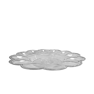 Deviled Egg Crystal Clear 9.5" Diameter Presence Serving Trays! Perfect for Any Party or Social Gathering! (3)