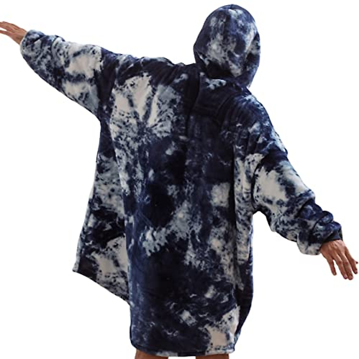 HANYUN Wearable Blanket Sweatshirt for Women and Men,Oversized Sherpa Fleece Blanket Hoodie with Giant Pocket Super Warm and Cozy