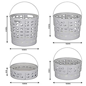 Laundry Basket Collapsible Baby toys Organizer, Foldable Storage Bin, Compact Toy Bins, Baskets for Dirty Clothes, Space Saver for Small Rooms, (1 count) Grey