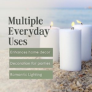 Mister Candle - 3 inch by 4 inch Tall Citronella Scented Pillar Candles (Set of 3) - Indoor & Outdoor Use