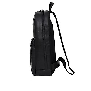 KNOMO Albion Leather Backpack 16" Laptop Computer Shoulder Bag for Business, Work & Travel,Black