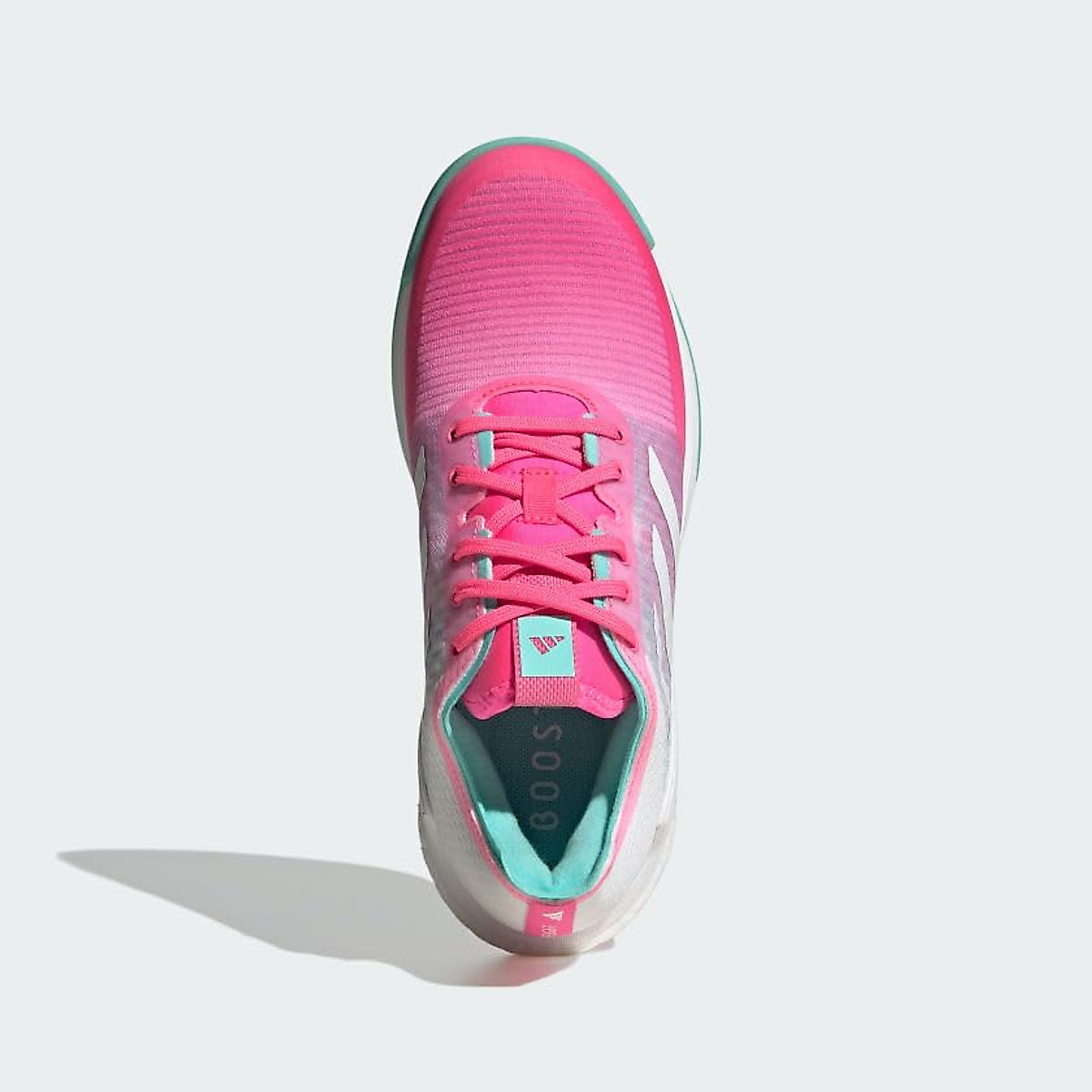 adidas Women's Crazyflight Sneaker, Lucid Pink/White/Flash Aqua, 13.5