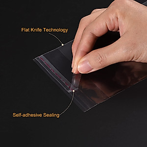 uxcell 100Pcs Clear Cello Bags, 9" x 9" Plastic Self Sealing OPP Cello Treat Bags Cello Poly Bags for Packing Cookies Candy Jewelry Gifts, Clear