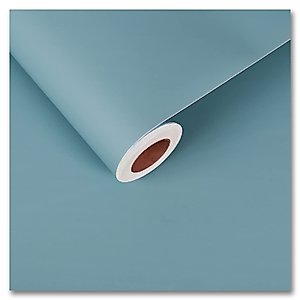 CRE8TIVE Thickened Ocean Blue Wallpaper Peel and Stick 24"x118" Self Adhesive Removable Light Blue Contact Paper Waterproof Decorative Vinyl Film for Bedroom Bathroom Countertops Cabinets Drawer Walls