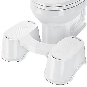 Pipishell Toilet Stool, 7” Bathroom Stool for Toilet, Detachable Toilet Potty Step Stool for Adults and Kids, Ergonomic Toilet Footstool with Non-Slip Pad, PITS01