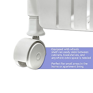 Trademark Innovations Laundry Shelves, 4 Tier, White