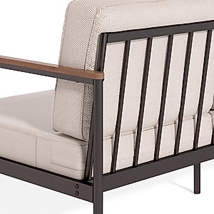 ZINUS Savannah Aluminum and Bamboo Outdoor Armchairs with Cushions - Set of 2, Premium Patio Chairs, Weather Resistant and Rust Proof, Easy Assembly