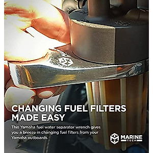 Marine Tech Tools Yamaha Fuel Water Separator Wrench — Safely Remove Fuel Water Separator Filter — Fits on Yamaha 4 Strokes 150 to 350 HP (Serial Number 0406 to Current)