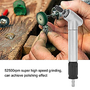 1/8" (3mm) 120 Degree Air Micro Die Grinder Kit High Speed Light Weight Pneumatic Grinding Pen for Shaping, Cutting, Grinding and Finishing, 52500 RPM
