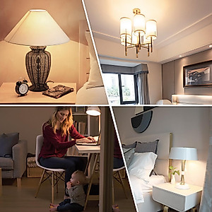 Hanbaak E26 LED Bulb, 40W Equivalent Light Bulb, 6W Medium Base Bulb, Non-Dimmable, Soft White 2700K, 4 Packs