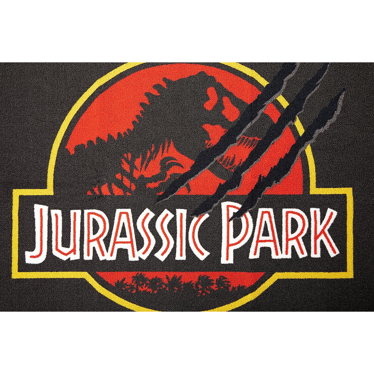 Jurassic Park Logo Printed Area Rug | Indoor Floor Mat, Accent Rugs For Living Room And Bedroom, Home Decor For Kids Playroom | Dinosaur Toys, Gifts And Collectibles | 52 x 36 Inches