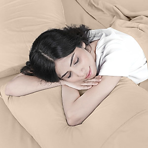 Utopia Bedding Full Bed Sheets Set - 4 Piece Bedding - Brushed Microfiber - Shrinkage and Fade Resistant - Easy Care (Full, Beige)