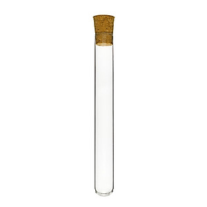 EISCO 12pc 25mL Glass Test Tubes with Cork Stoppers, 18x150mm - Industrial Quality Borosilicate Glass & Premium Natural Cork - For Science Experiments, Plant Cuttings, Seeds, Beads, Spices, Bath Salts