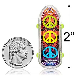 ArtCreativity Mini Finger Skateboards for Kids (Bulk Pack of 144) Durable Finger Boards in Assorted Designs, 2 Inch Fingerboard Skateboard Party Favors, Goody Bag Fillers
