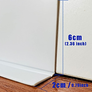 ZEYUE Flexible Vinyl Wall Base,Baseboard Molding Trim,Flooring Trim,Wall Cove Base,New Double Crease Design for Easier Installation. 3.15incn H ×19.7 ft L(White)