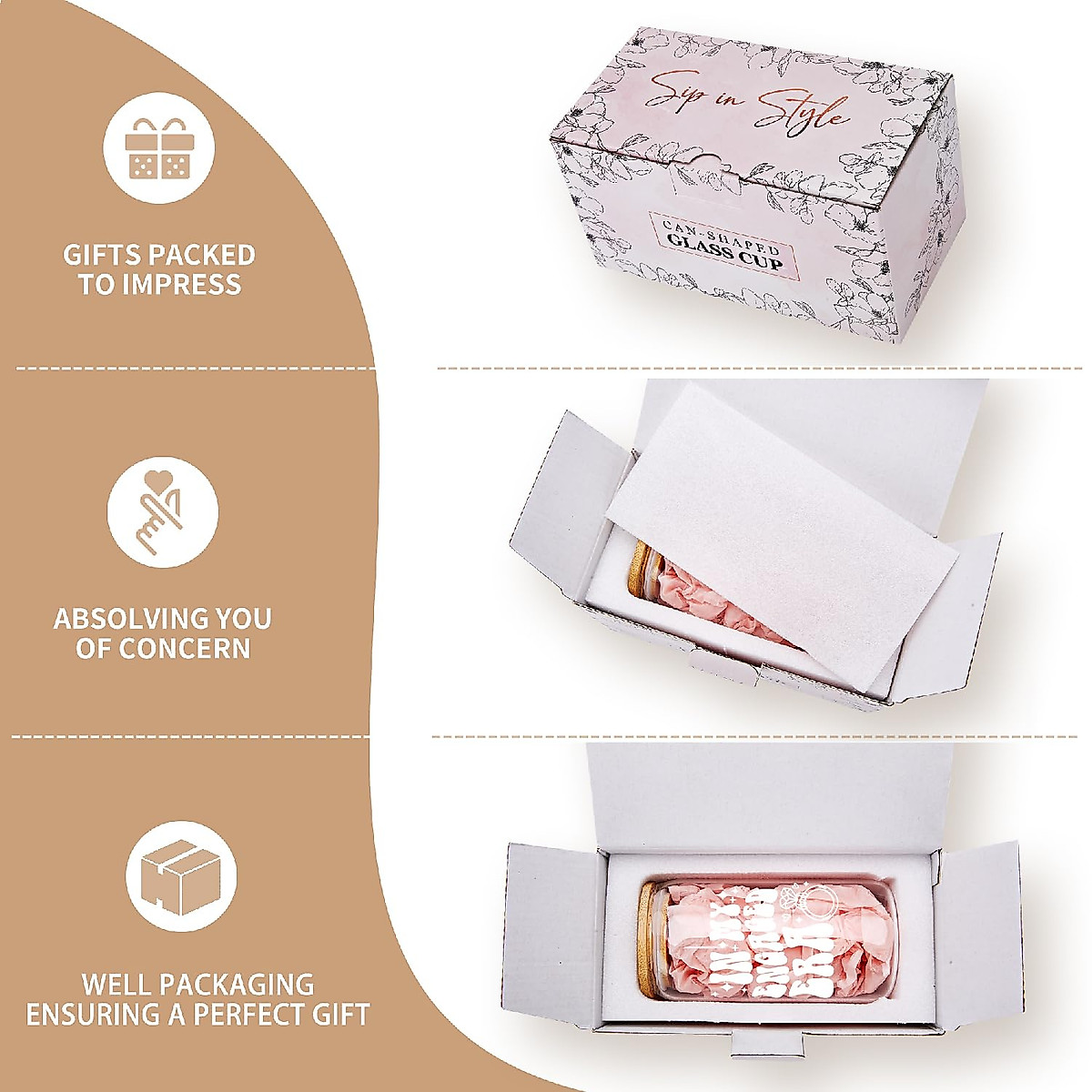 mozaba Engagement Gift - Engagement Gifts for Her - Engaged Gifts - Fiance Gifts for Women - Happy Cool Engagement Party Gifts Present - Future Mrs Bride to Be Gifts - in My Engaged Era Glass Cup