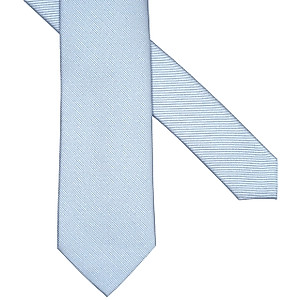 ZENXUS Solid Skinny Ties for Men, 2.5 inch Slim Dusty Blue Necktie