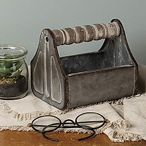 Primitives by Kathy Spindle Handle Tray, Small, Distressed Metal