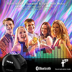 Vinwark Northern Lights Aurora Projector for Bedroom with Music Bluetooth Speaker and White Noise, Galaxy Projector, Starry Night Light Projectors for Kids Adults Gaming Room