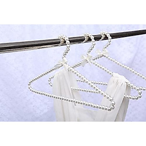 NC Pearl Adults Clothes Bow Hanger Coat Skirt Trouser Holder Rack Bar , White