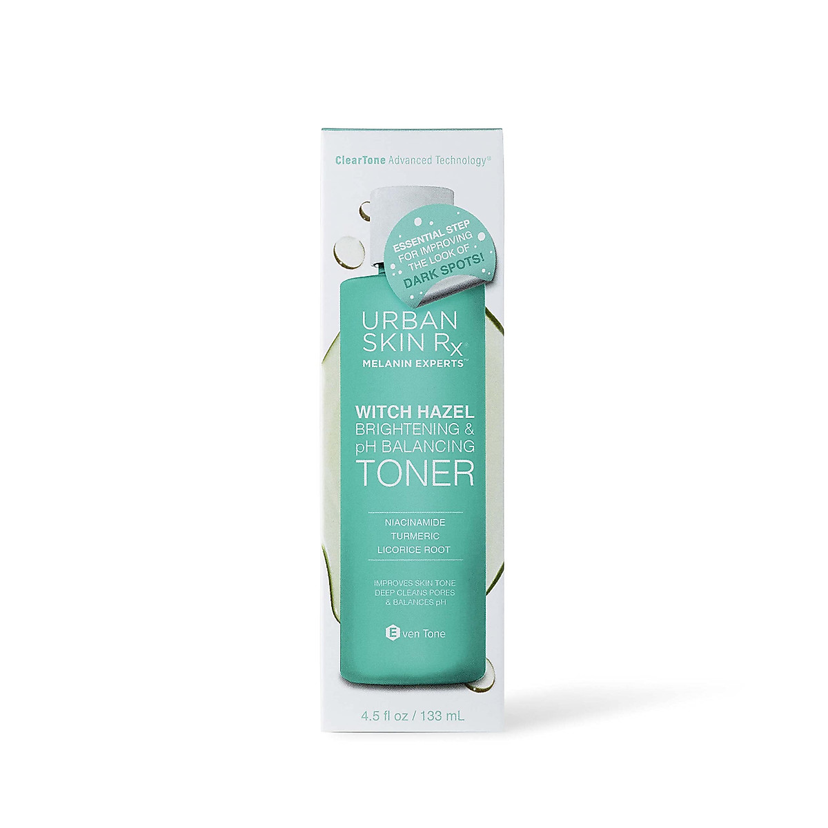 Witch Hazel Brightening & pH Balancing Toner, USRx®, Clarifies Pores, Improves The Appearance of Uneven Skin Tone, Formulated with Antioxidants, Niacinamide and Alpha Hydroxy Acids, 4.5 Fl Oz