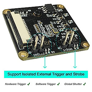 innomaker Camera OV9281 up to 453fps External Trigger Stream Mode Monochrome Global Shutter Sensor 1MPixel for Raspberry Pi 5 4B 3B+ 3B 3A+ CM3+ CM3 Pi Zero W,Support Bullseye libcamera