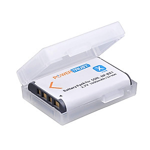 PowerTrust NP-BX1 Battery (2-Pack) and LED Charger for Sony NPBX1/M8, Cyber-Shot DSC-HX80, RX1, RX1R, RX100, RX1RII, HDR-CX240, HDR-PJ275, HDR-AS30V Camera Batteries