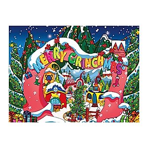 Allenjoy 96" x 72" Merry Grinchmas Christmas Backdrop for Kids Xmas Winter Let it Snow Happy New Year Holiday First Birthday Baby Shower Party Supplies Decoration Banner Photo Booth Props Background