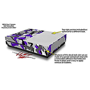 WraptorSkinz Decal Vinyl Skin Wrap Compatible with Xbox One S Console and Controllers - Sexy Girl Silhouette Camo Purple