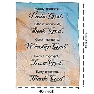 Tapesb Christian Scripture Blanket Spiritual Gifts for Women Religious Throw Blanket with Bible Verse Inspirational Healing Thoughts Gifts for Women Men Pastor Appreciation Christmas Blanket Gifts