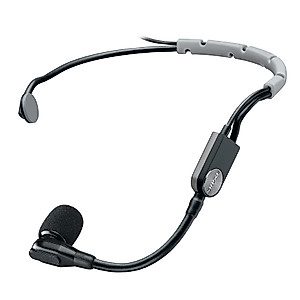 Shure SM35 Performance Headset Condenser Microphone for Hands-Free Audio, for Multi-Instrumentalists and Active Performers, 3-pin XLR Connector, Inline Preamp, Snap-fit Windscreen (SM35-XLR)