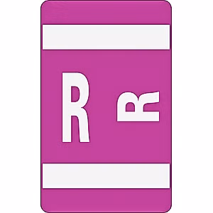 Smead AlphaZ ACCS Color-Coded Alphabetic Label R, Purple, 100 Labels per Pack (67188)