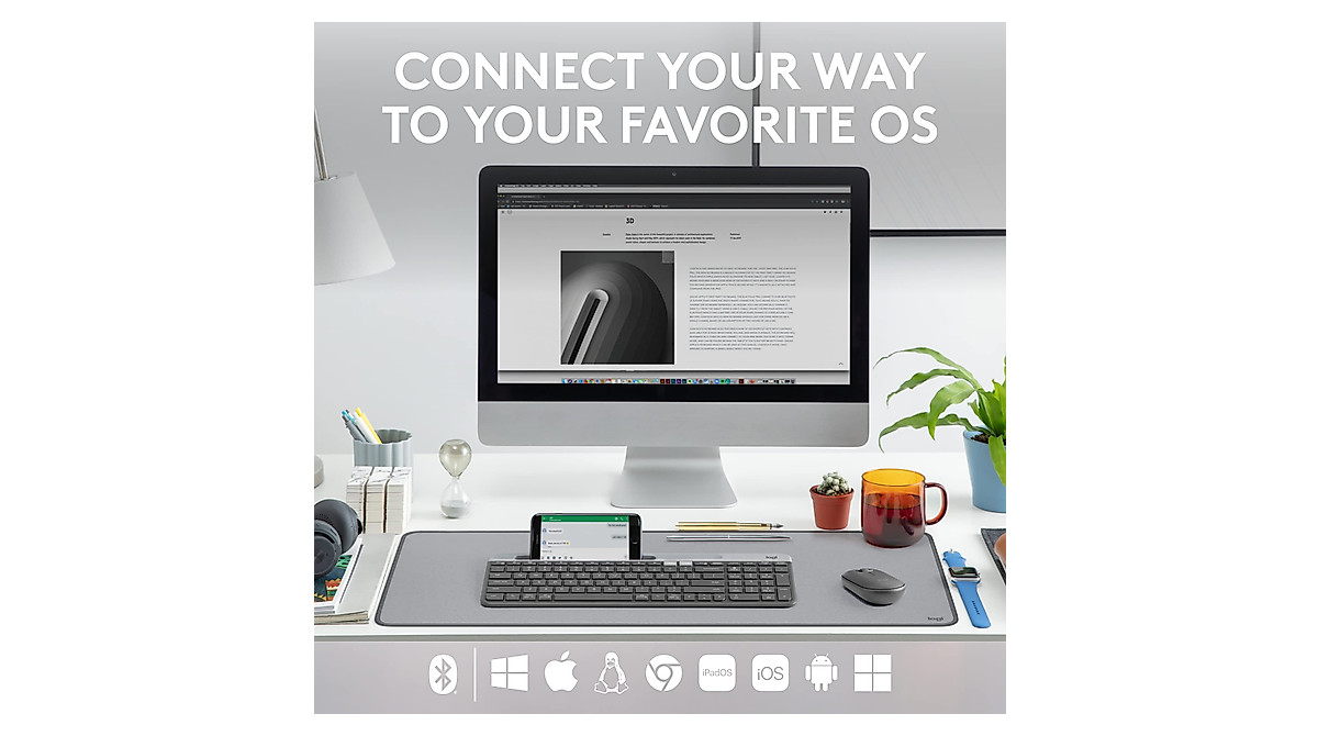 Logitech K585 Multi-Device Wireless Keyboard - Compact & Modern