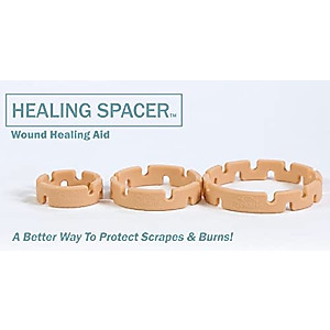 Jokari Healing Spacers 3 Pack for Small Scrapes, Scratches or Burns. Place Medical Grade Silicone Ring Around Affected Area, Wrap With Bandage, Secure With Tape to Allow for Airflow and Faster Healing