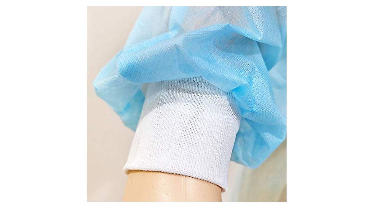 LIFESOFT Disposable Isolation Gown Polypropylene Lab Gowns Knit Cuff ...