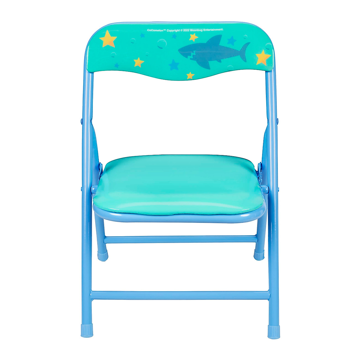 CoComelon Table & Chair Set for Toddlers 24-48M, Includes 1 Table & 1 Chair - Sturdy Metal Construction, Table: 20" L x 20" W x 16.4" H, Chair: 12" L x 11.6" W x 17.7" H - Weight Limit: 70 lbs
