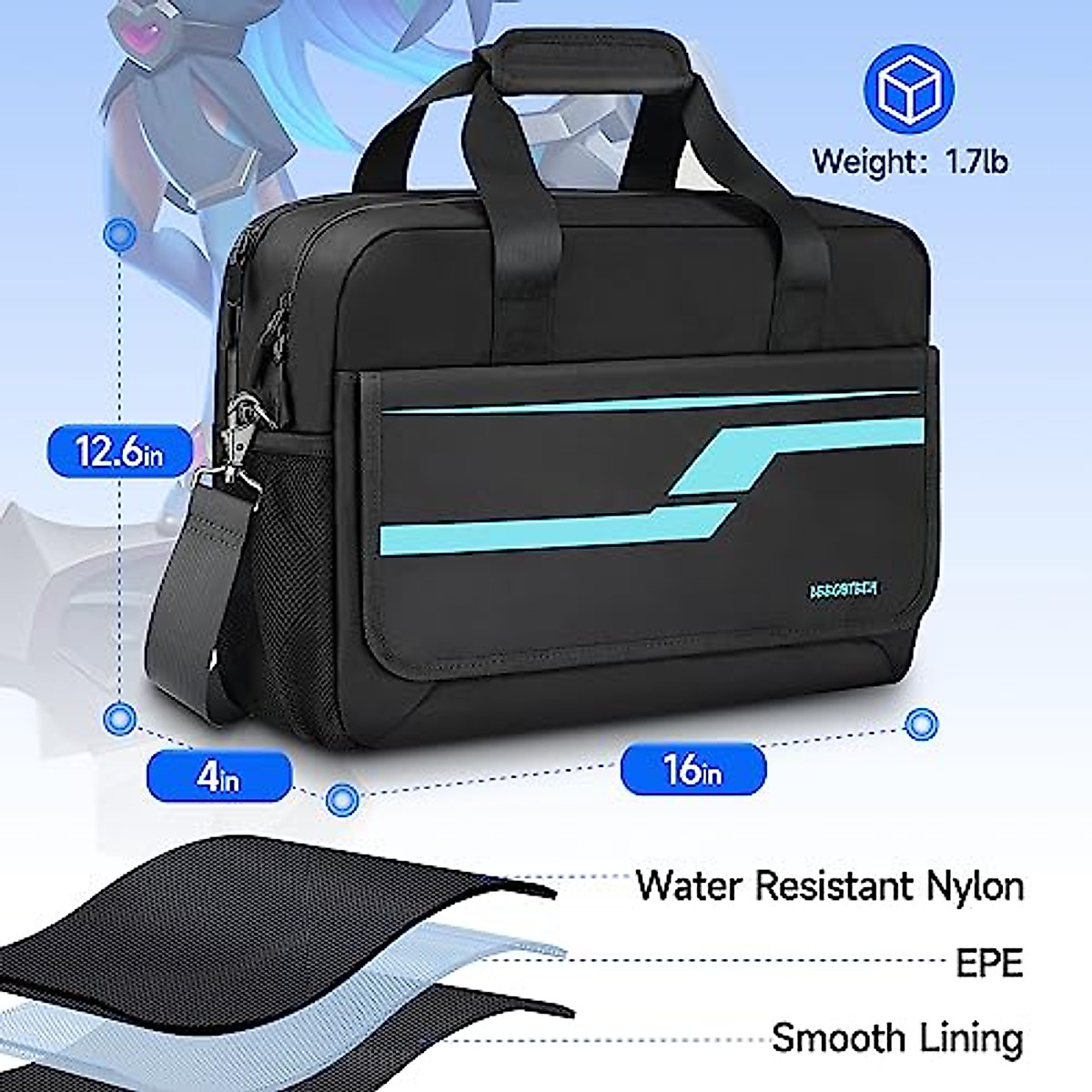Deegotech Travel Carrying Case Compatible with PS5, Portable Protective Storage Bag for PlayStation5 Console Multiple Pockets for PS5 Disc/Controller/Game Cards & Accessories Tech Gifts for Men