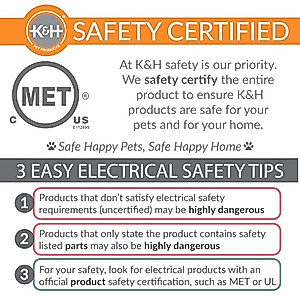 K&H Pet Products Pet Bed Warmer, Turn Any Cat or Dog Bed Into a Heated Cat or Dog Bed, Waterproof Heated Pad to Insert Inside Indoor Cat and Dog Beds - Gray Small, 100538772