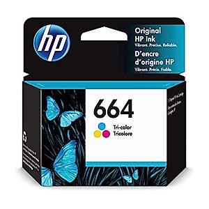 Cartridge HP 664 (F6V28AL) Color for Printer HP Deskjet Ink Advantage 1115, 2134, 2135, 2675, 3635, 3775, 3785, 3787, 3789, 3835, 4535, 4675, 5075, 5275 (1 Ink Hp 664 Color)