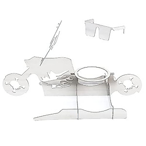 Hovico Portable Chicken Stand Beer American Motorcycle BBQ Stainless Steel Rack, Portable Beer Butt Chicken Stand, Beer Chicken Roaster, BBQ Chicken Rack for Outdoor Grills