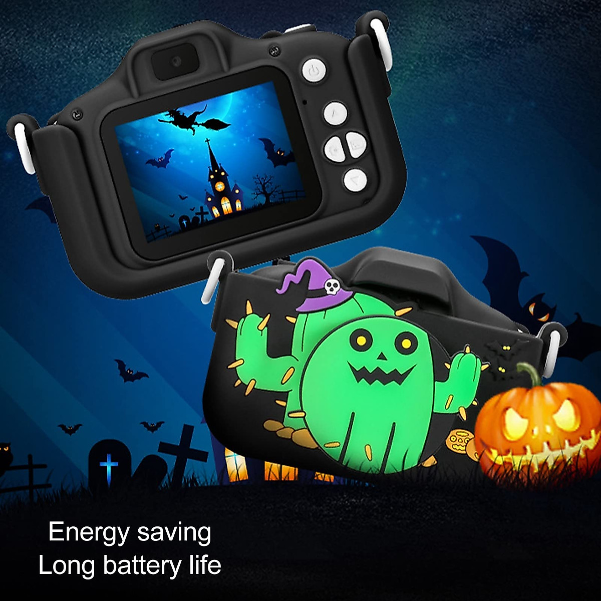 VINGVO Mini Kids Camera, 2.0 Inch Screen 4000 W Pixel Kids Digital Video Camera Energy Saving for 3 to 6 Years Old Gifts