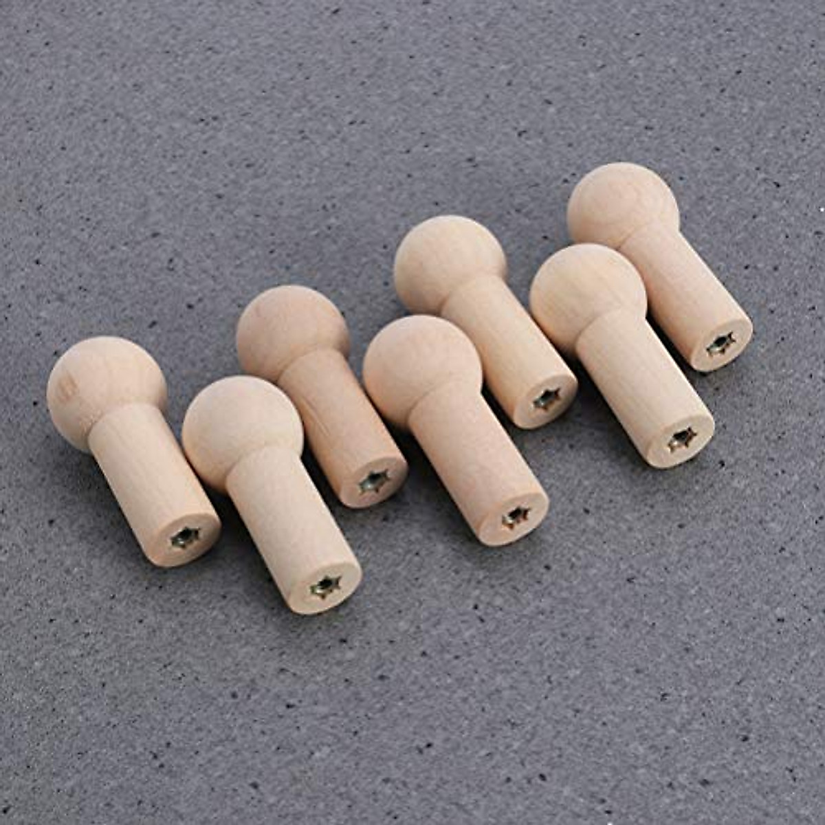 DOITOOL 8pcs Wood Shaker Pegs Unfinished Wooden Peg Hooks Hanger for Coat Wall Racks Hanging Towels Organizing Cups Mugs Headphone 51mmx23mmx15mm